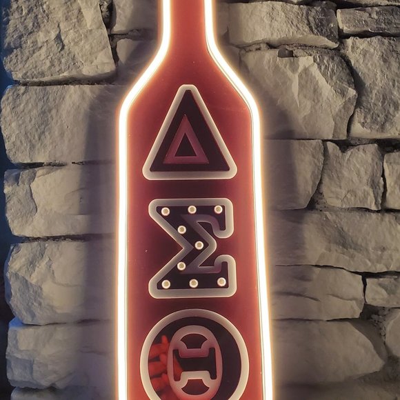 D9 Greeks | Other | Delta Sigma Theta Led Wooden Paddle Red | Poshmark